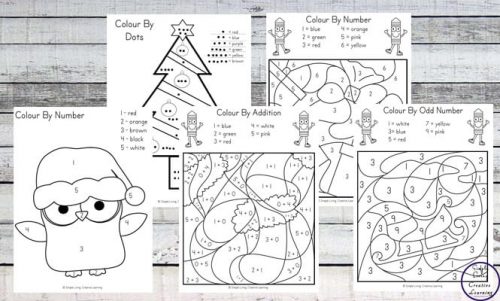 Christmas Colour By Code Worksheets - Simple Living. Creative Learning