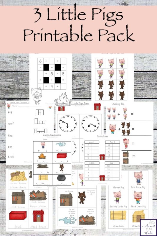 Three Little Pigs Printable Pack for Grades 1 and 2 - Simple Living ...