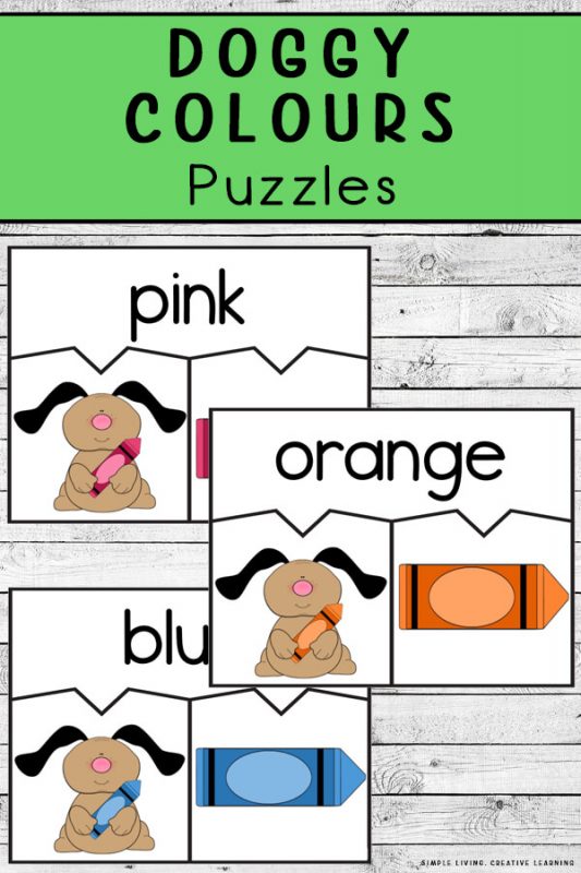Doggy Colours Puzzles - Simple Living. Creative Learning