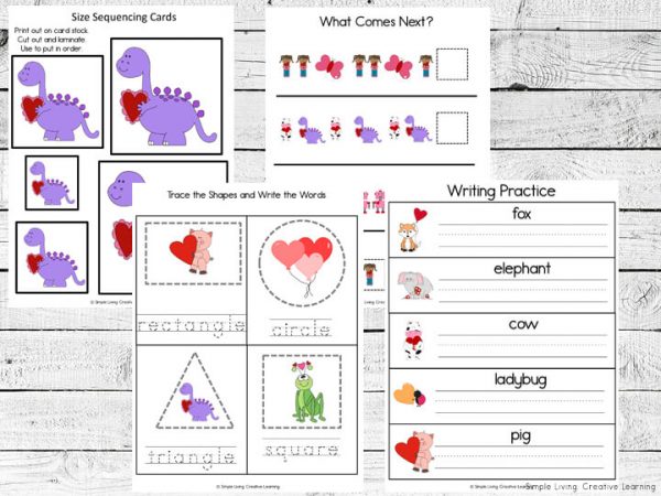 Valentine Activity Pack - Simple Living. Creative Learning