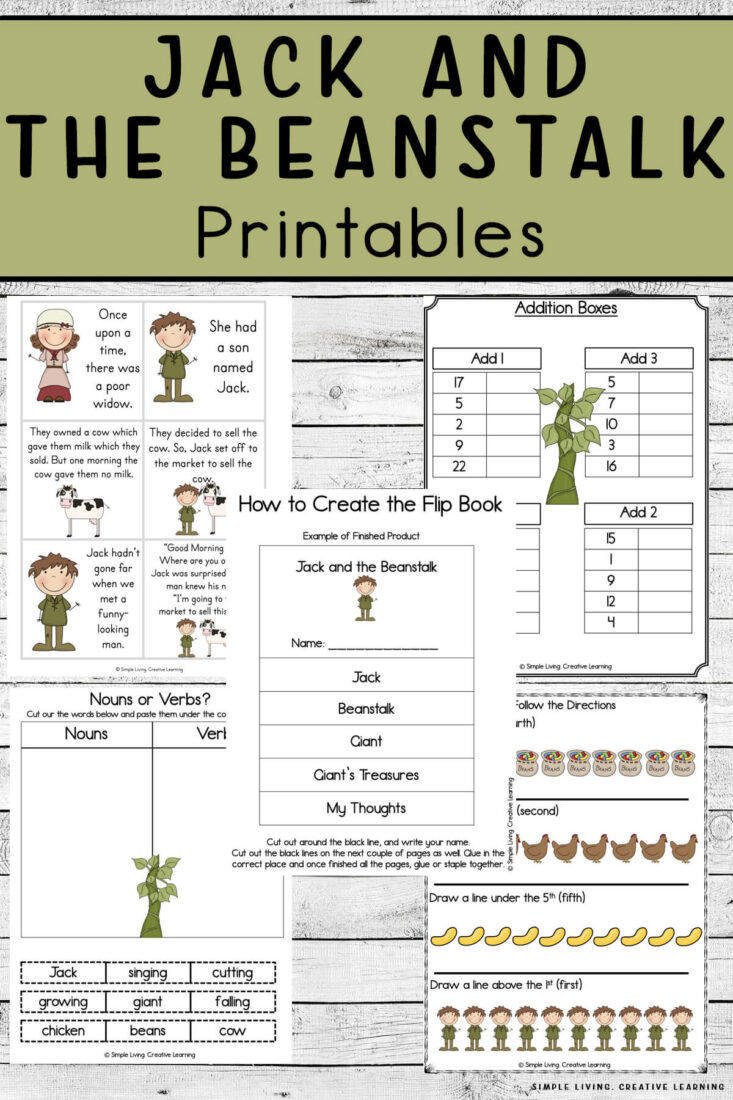 Jack and the Beanstalk Printable Pack - Simple Living. Creative Learning