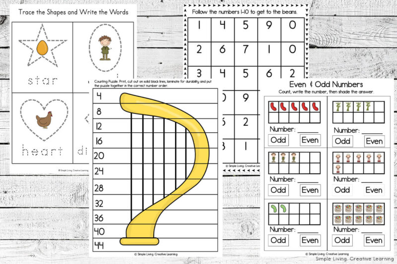 Jack and the Beanstalk Printable Pack - Simple Living. Creative Learning