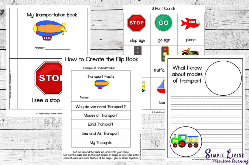 Transport Activity Pack - Simple Living. Creative Learning