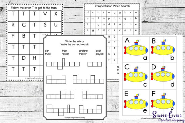 Transport Activity Pack - Simple Living. Creative Learning