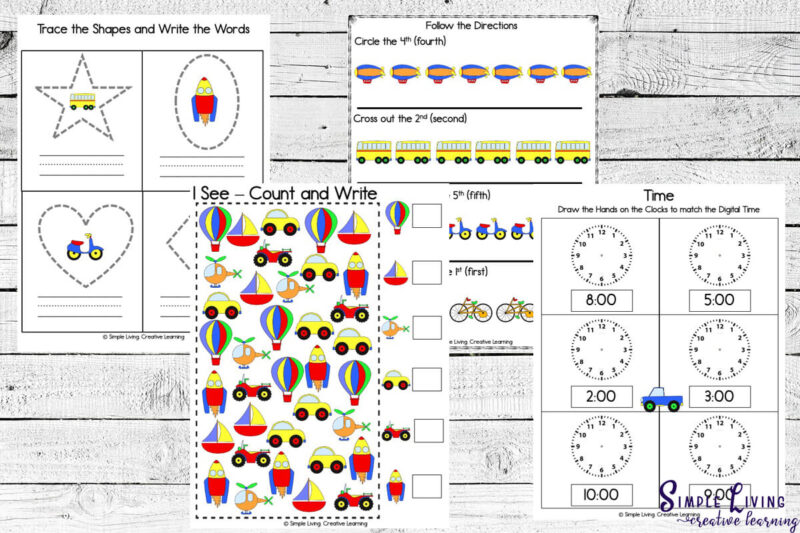 Transport Activity Pack - Simple Living. Creative Learning
