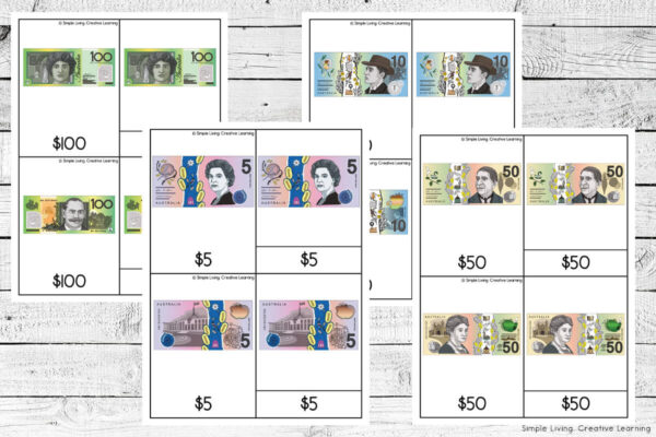 Australian Money Cards - Simple Living. Creative Learning