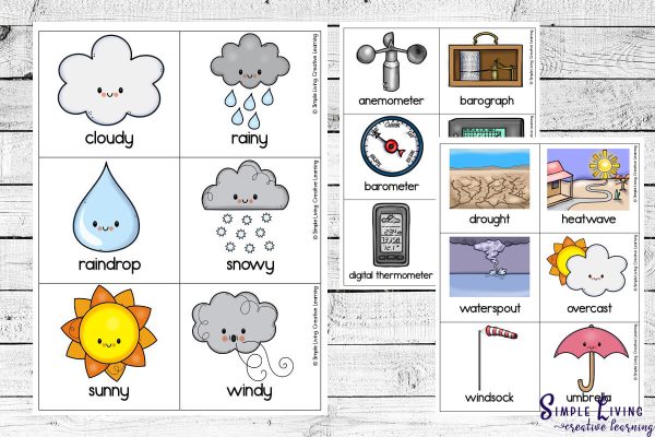 Printable Weather Matching Cards - Simple Living. Creative Learning