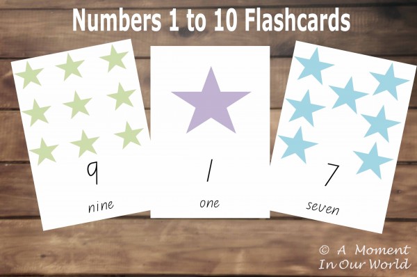 Numbers 1-10 Flashcards - Simple Living. Creative Learning