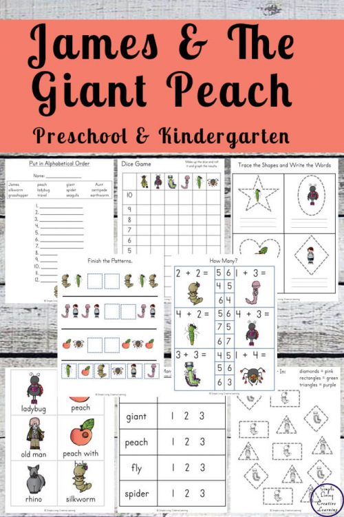 James and the Giant Peach Printables - Simple Living. Creative Learning