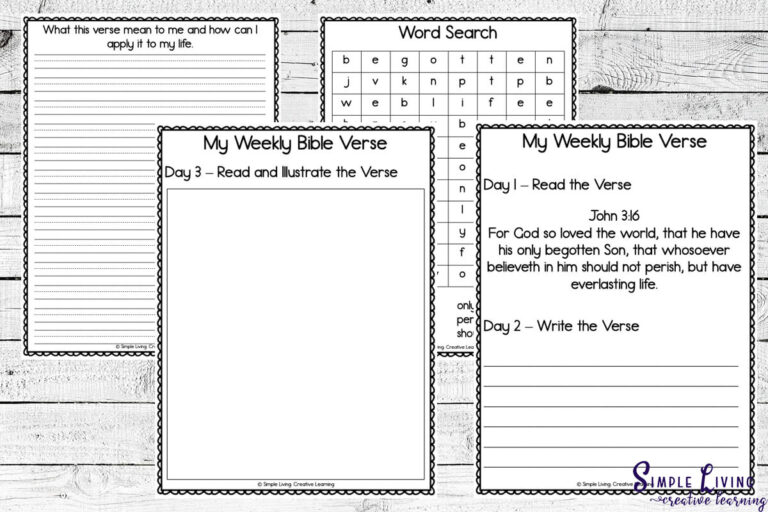 Monday Memory Verse John 3:16 Printables - Simple Living. Creative Learning
