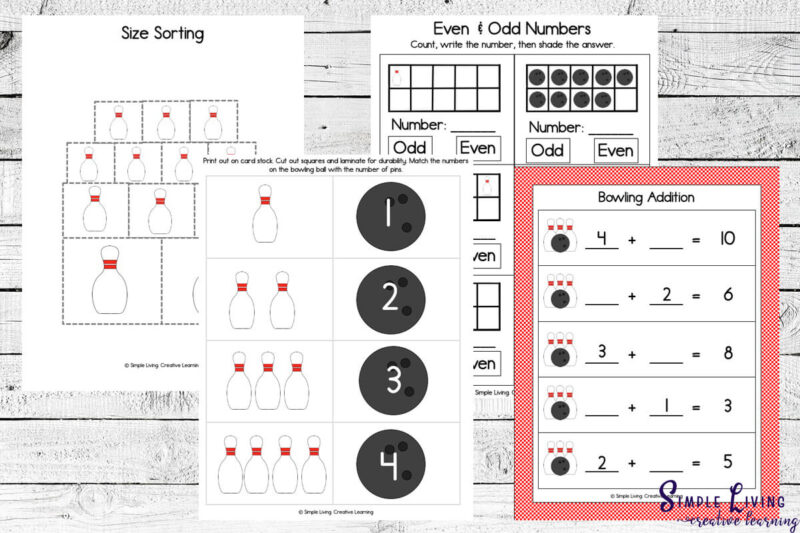 Let's go Bowling Printables - Simple Living. Creative Learning