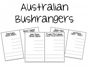 Australian Bushranger Printables - Simple Living. Creative Learning
