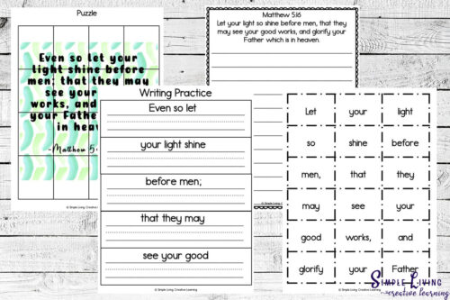 Monday Memory Verse: Matthew 5:16 Printables - Simple Living. Creative ...