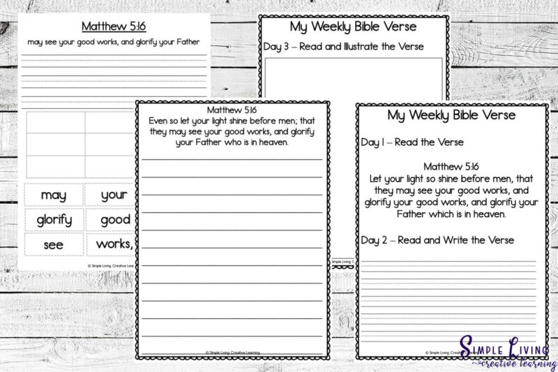 Monday Memory Verse: Matthew 5:16 Printables - Simple Living. Creative ...