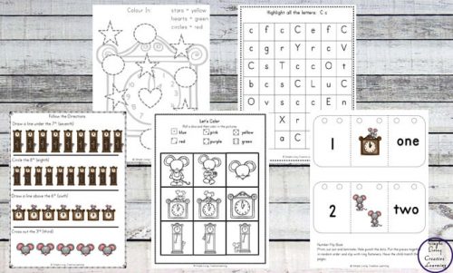 Hickory Dickory Dock Printable Pack - Simple Living. Creative Learning