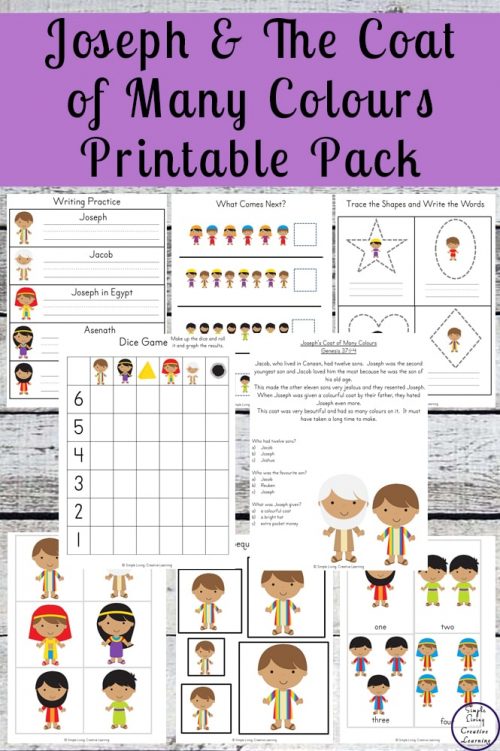 Joseph and the Coat of Many Colours Printable Pack - Simple Living ...