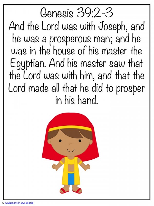 Monday Memory Verse: Genesis 39:2-3 - Simple Living. Creative Learning