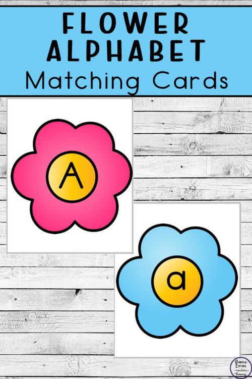 Flower Alphabet Matching Cards - Simple Living. Creative Learning