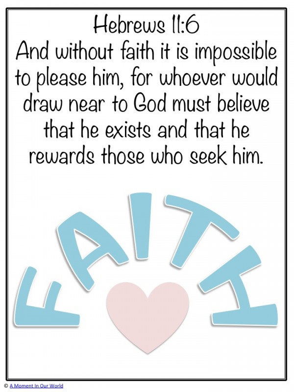 Monday Memory Verse: Hebrews 11:6 - Simple Living. Creative Learning