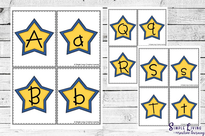 Star Alphabet Matching Cards - Simple Living. Creative Learning