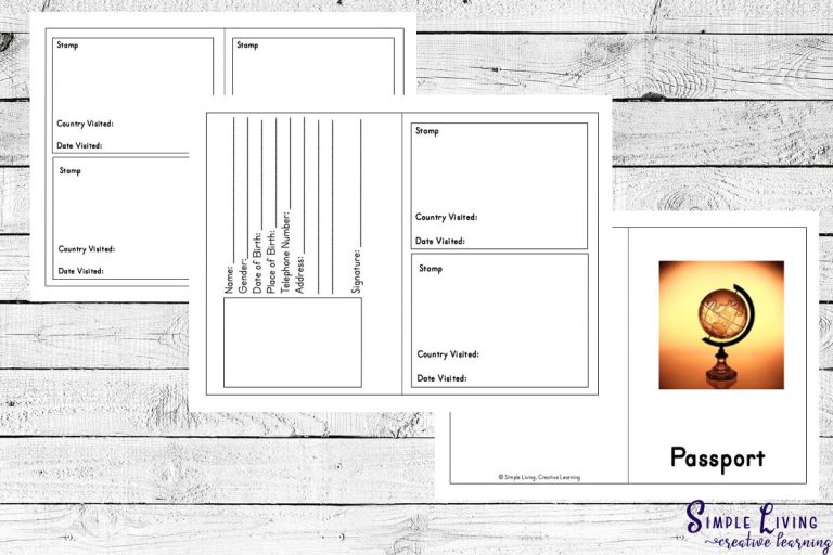 Printable Passport Template - Simple Living. Creative Learning