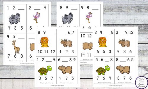 Missing Number Clip Cards - Simple Living. Creative Learning