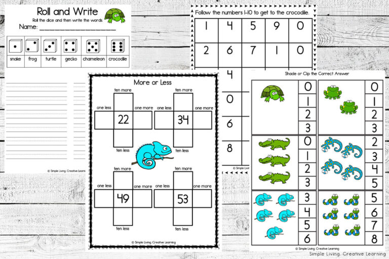 Reptiles and Amphibians Printables - Simple Living. Creative Learning