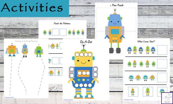 Robot Friends Fun Printable Pack - Simple Living. Creative Learning