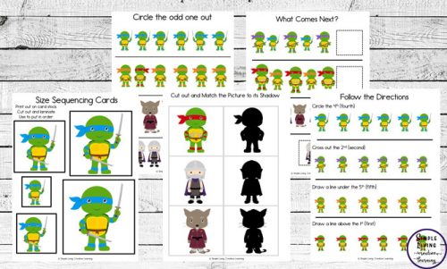 Ninja Turtles Printable Pack - Simple Living. Creative Learning