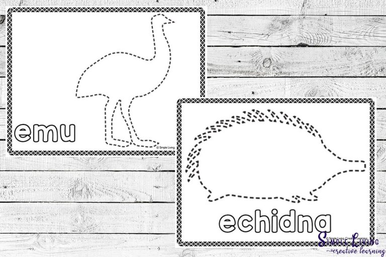 Australian Animals Playdough and Tracing Mats - Simple Living. Creative ...