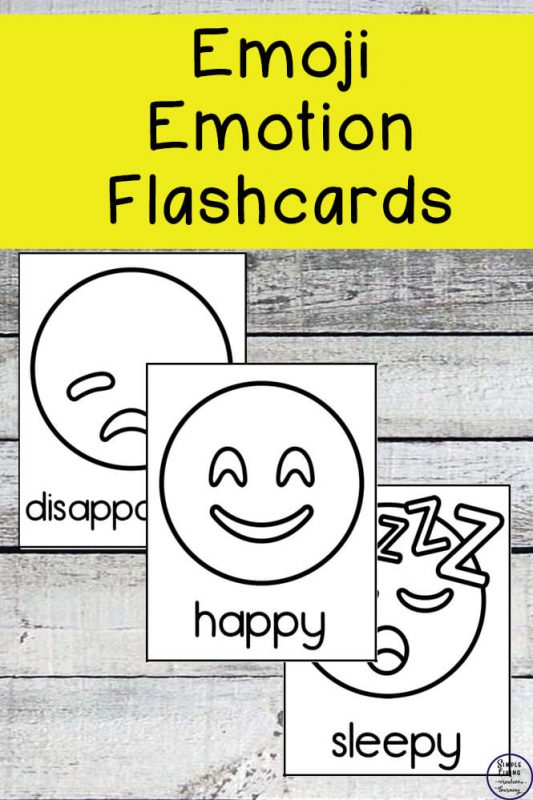 Emoji Emotions Flashcards - Simple Living. Creative Learning