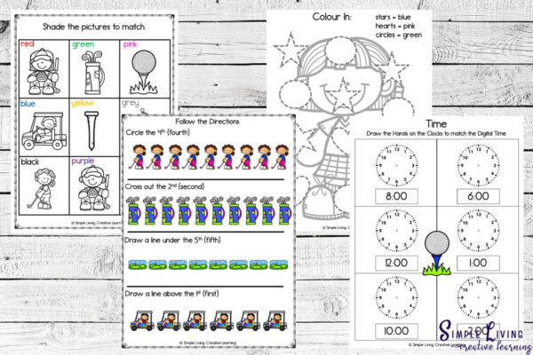 Golf Printable Pack - Simple Living. Creative Learning