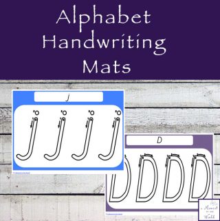 Alphabet Handwriting Mats - Simple Living. Creative Learning
