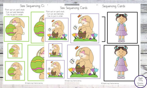 Easter Size Sequencing Cards - Simple Living. Creative Learning