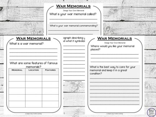 Design Your Own War Memorial - Simple Living. Creative Learning