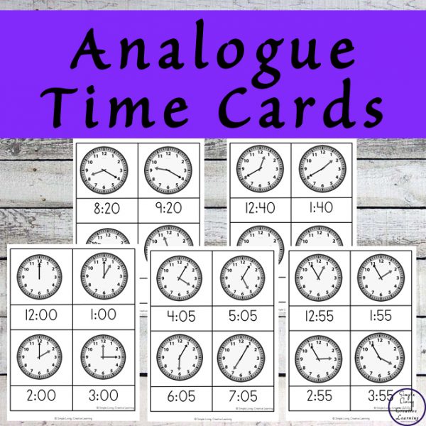 Printable Analogue Time Cards - Simple Living. Creative Learning