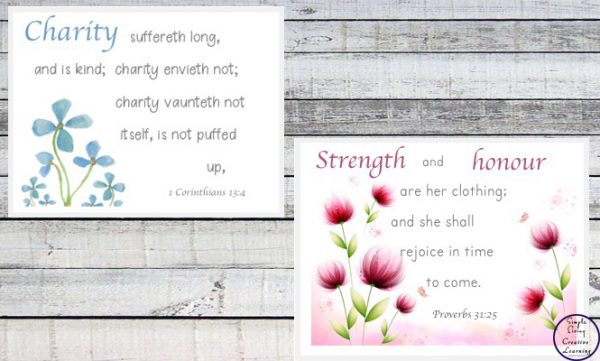 Scripture Cards for Mothers - Simple Living. Creative Learning