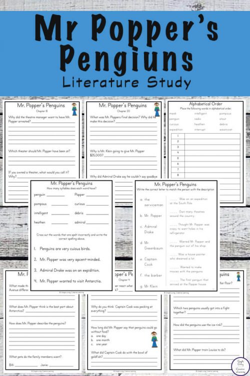 Mr. Popper's Penguins Literature Study - Simple Living. Creative Learning