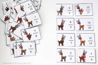 Reindeer Fraction Cards - Simple Living. Creative Learning