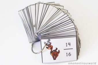 Reindeer Fraction Cards - Simple Living. Creative Learning