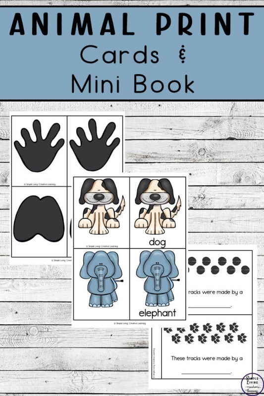 Animal Print Cards and Mini Book - Simple Living. Creative Learning