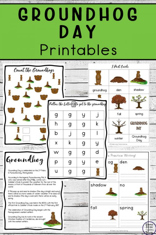 Groundhog Day Printables - Simple Living. Creative Learning