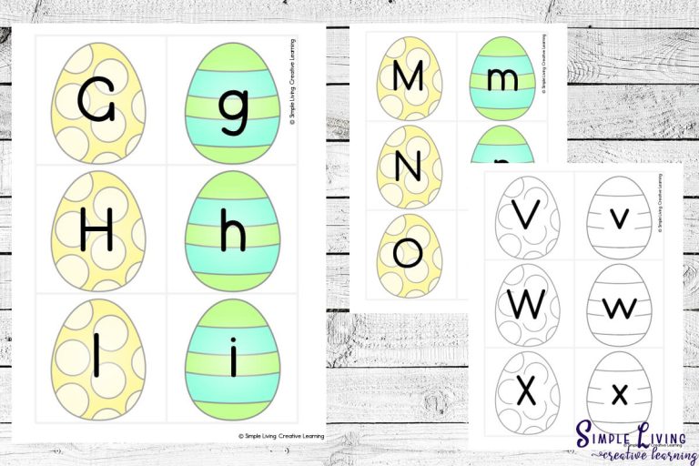 Easter Egg Alphabet Matching Cards - Simple Living. Creative Learning