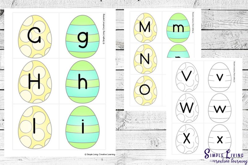 Easter Egg Alphabet Matching Cards - Simple Living. Creative Learning