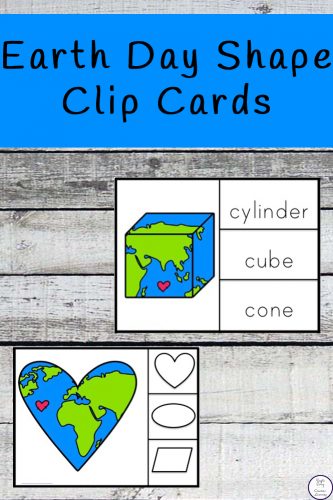 Earth Day Shape Clip Cards - Simple Living. Creative Learning