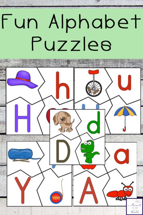 Fun Alphabet Puzzles - Simple Living. Creative Learning