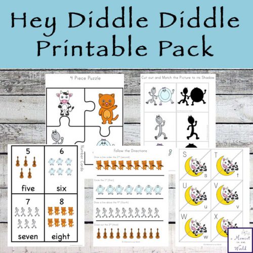 Hey Diddle Diddle Printable Pack - Simple Living. Creative Learning