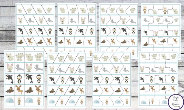 Arctic Tracing and Cutting Strips - Simple Living. Creative Learning