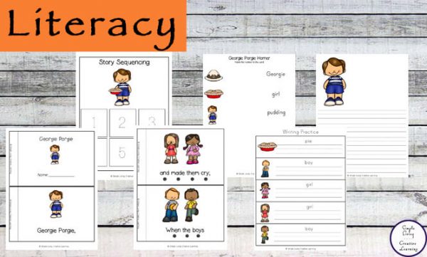 Georgie Porgie Printable Pack - Simple Living. Creative Learning