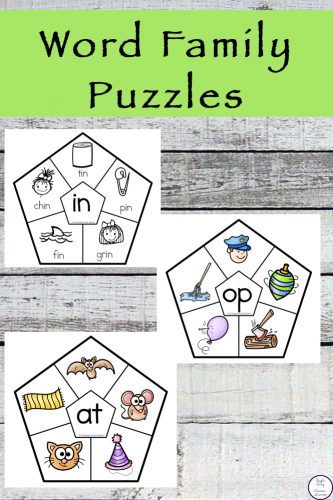 Printable Word Family Puzzles - Simple Living. Creative Learning